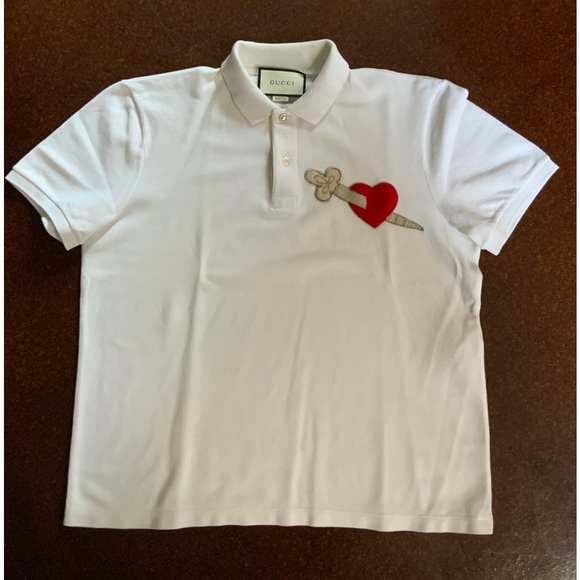 Gucci | Shirts | Gucci Cupid Heart Patches Polo Shirt | Poshmark